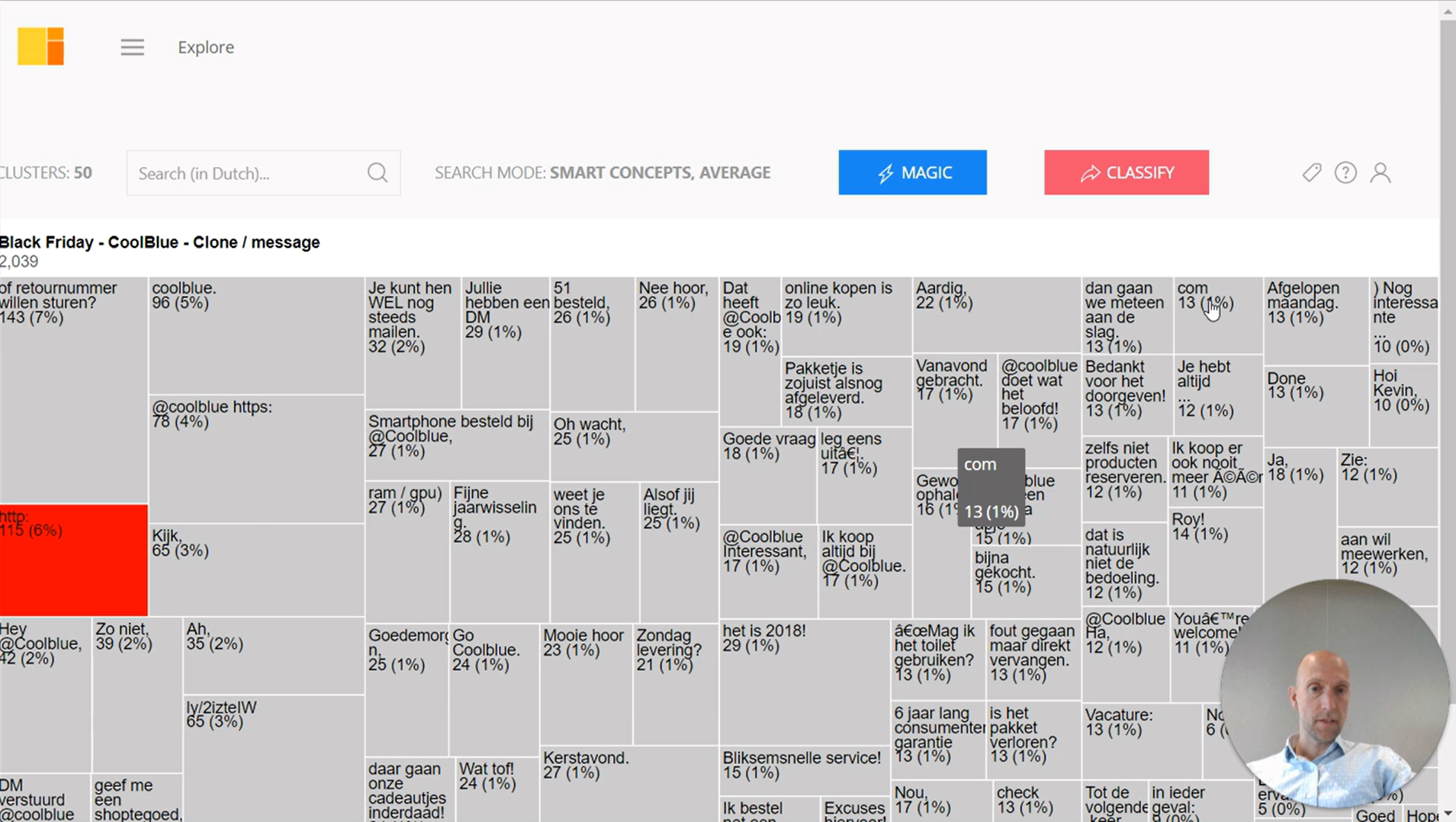 Connects the dots in employee surveys & market research