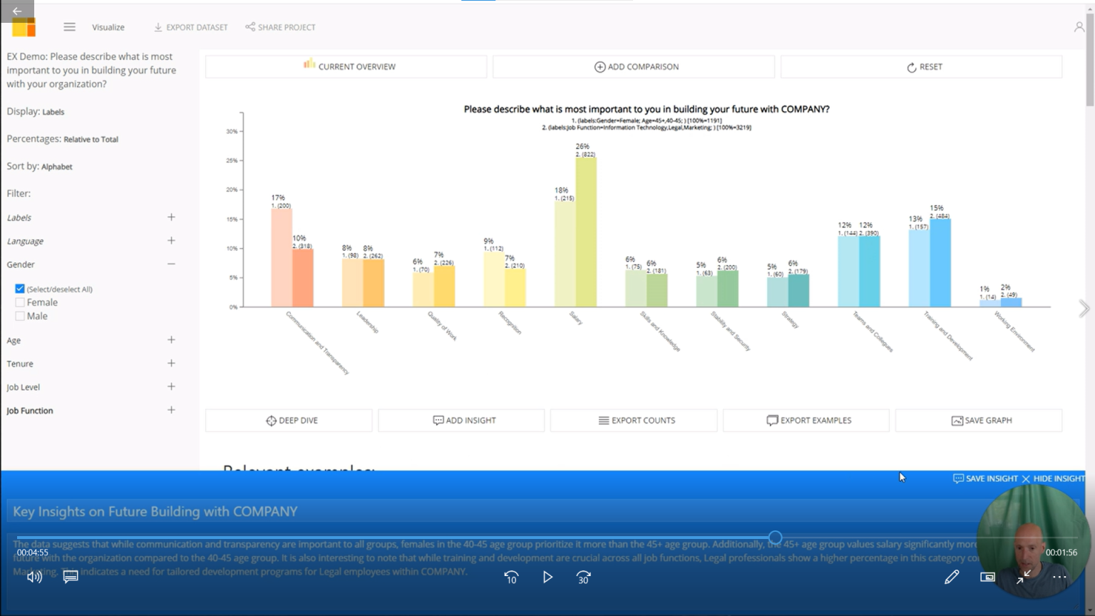 Connects the dots in employee surveys & market research Connects the dots in employee surveys & market research